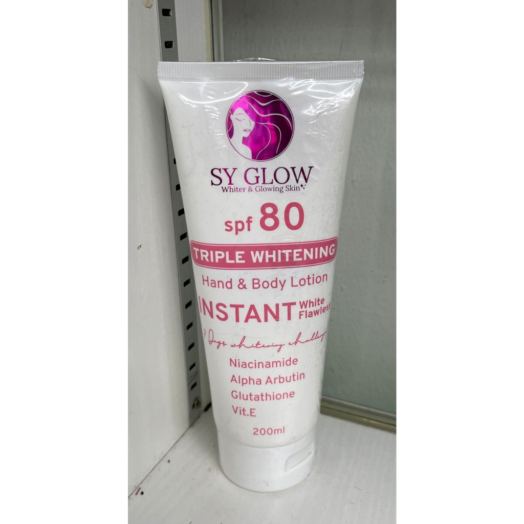 SY GLOW Triple Whitening Lotion SPF 80 (200ml) [SG] | Shopee Singapore