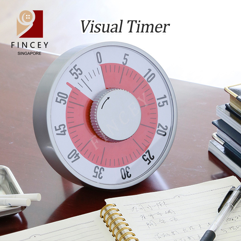 【SG】Visual Timer Magnetic Mechanical Kitchen Kid Visual Timer Round ...