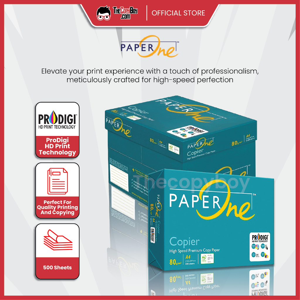 PaperOne™ Copier Paper 80gsm Copy Paper A4 For Print and Photocopy ...