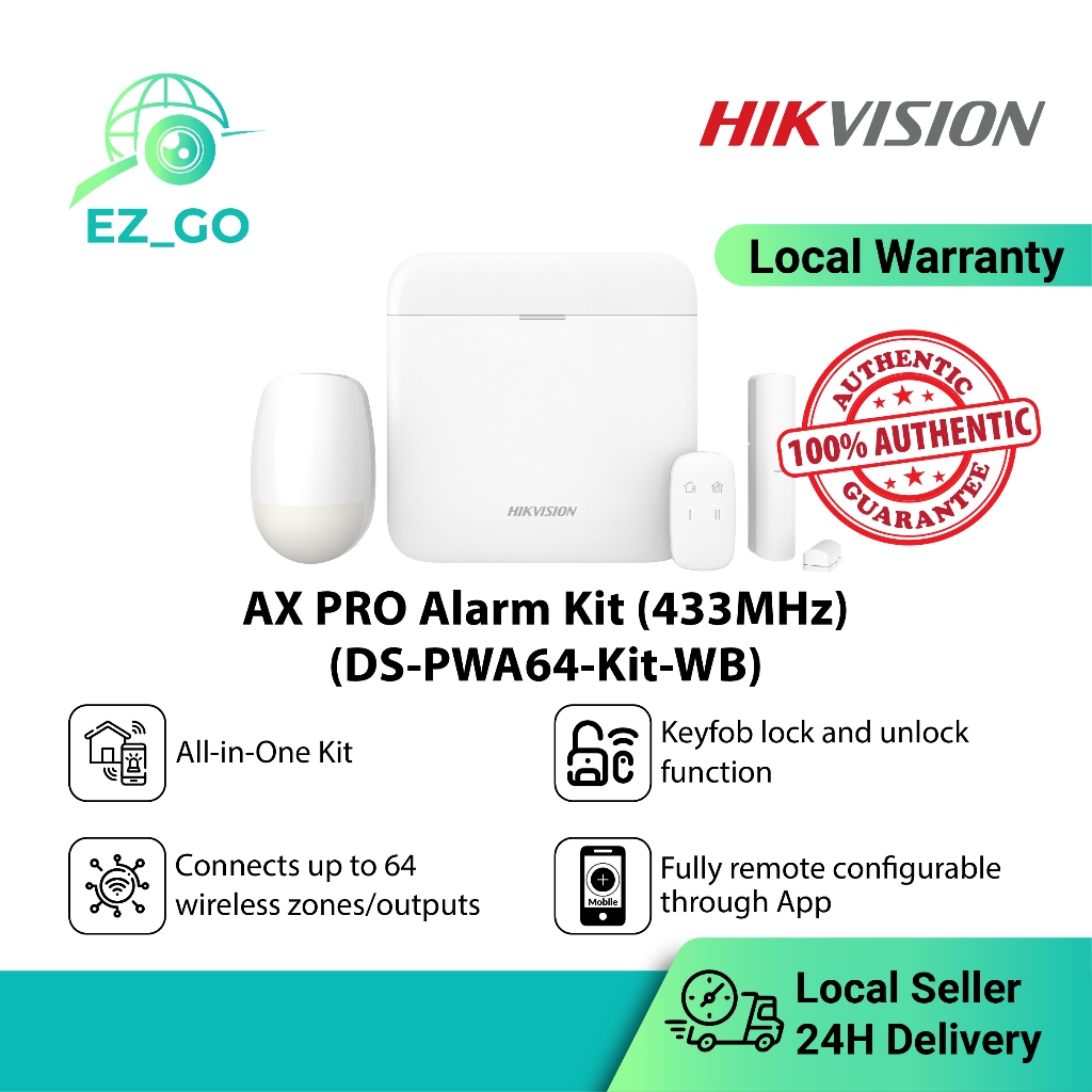 [Authentic] Hikvision AX PRO Wireless Alarm System All in one Package ...