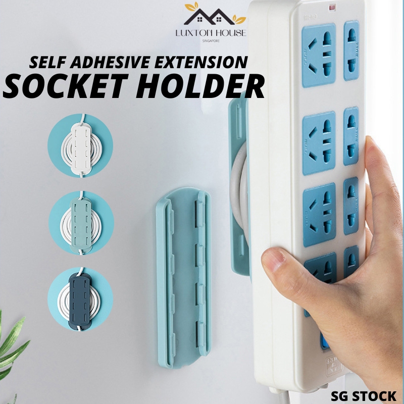 {SG} Self Adhesive Power Strip Holder Extension Socket Holder Cable ...