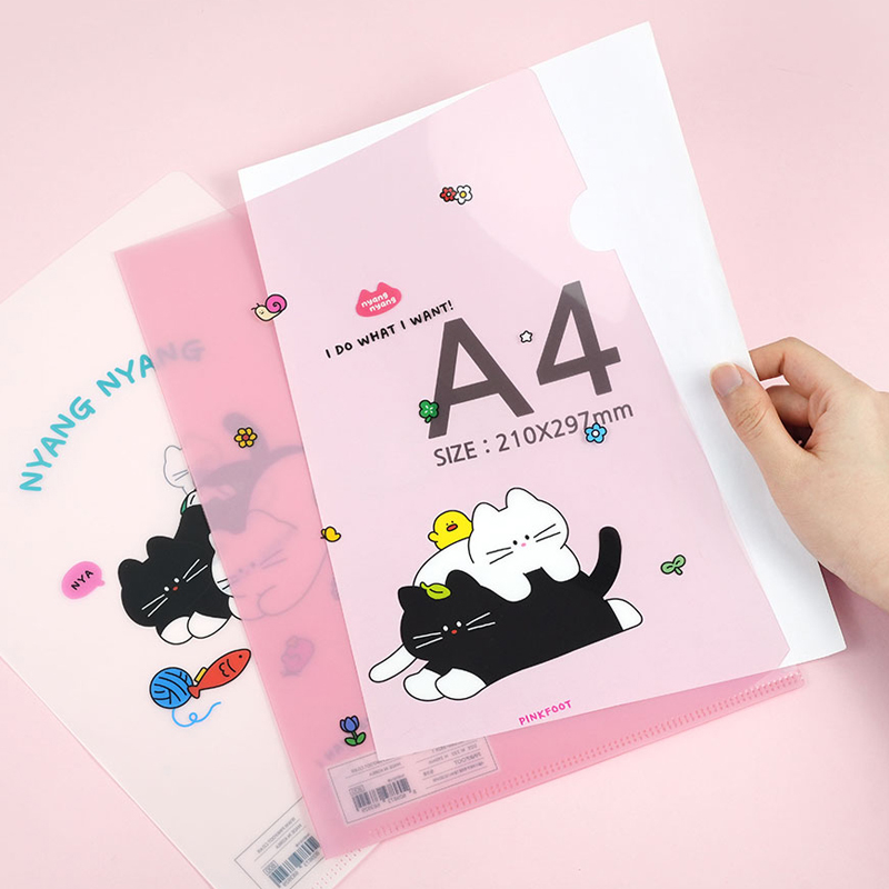 Daily Shiba Kitty PP A4 Document File Folder Paper Holder Cute Korean ...