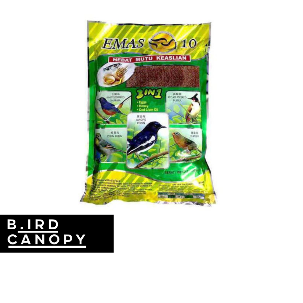 Emas 10 3in1 Natural Bird's Feed - Fine 500g Jambul Robin Magpie ...