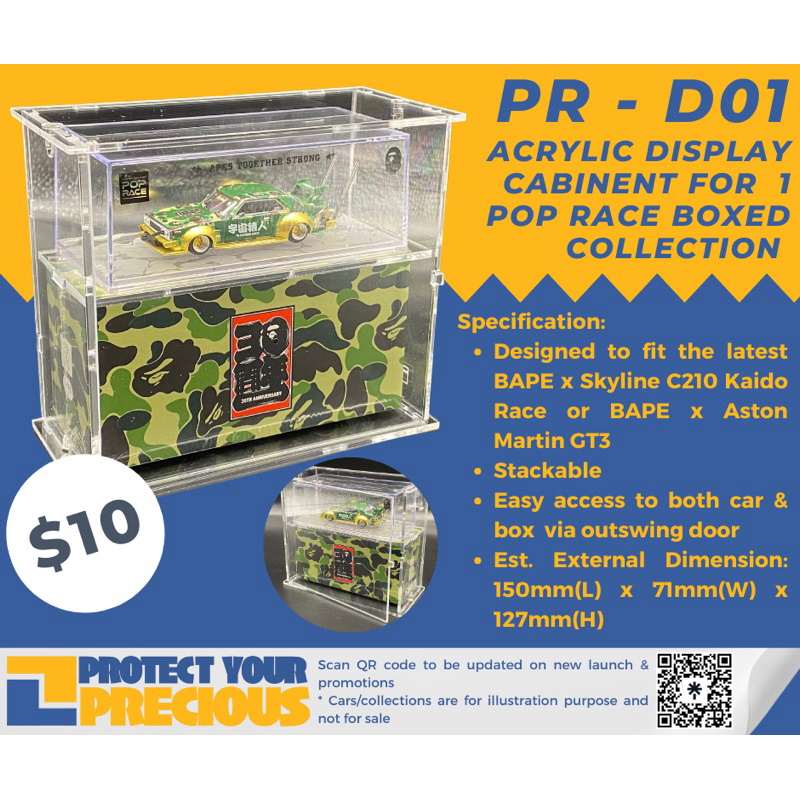 PR - D01 Acrylic Display Case for Pop Race Boxed Collection | Shopee ...