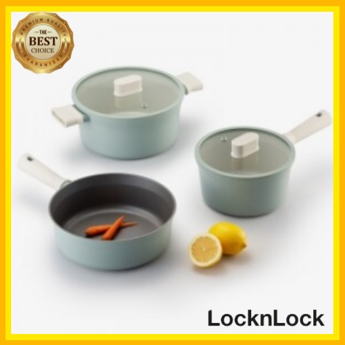 Locknlock Suit Cookware pots Set (mint color) | Shopee Singapore