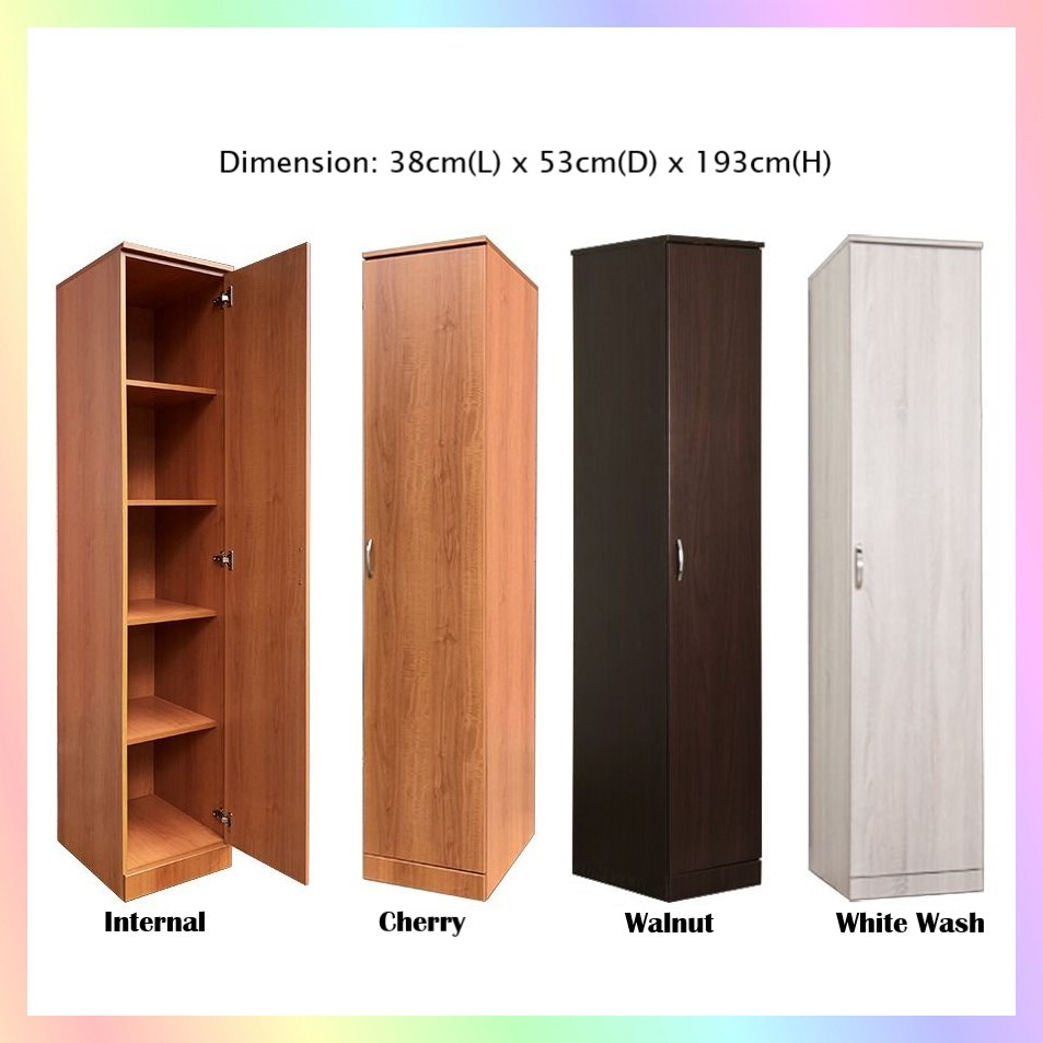 SINGLE DOOR WARDROBE CABINET / ONE DOOR WARDROBE CUPBOARD (FULLY ...