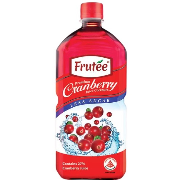 Frutee Premium Cranberry Juice Cocktail (Less Sugar) 975ml | Shopee ...