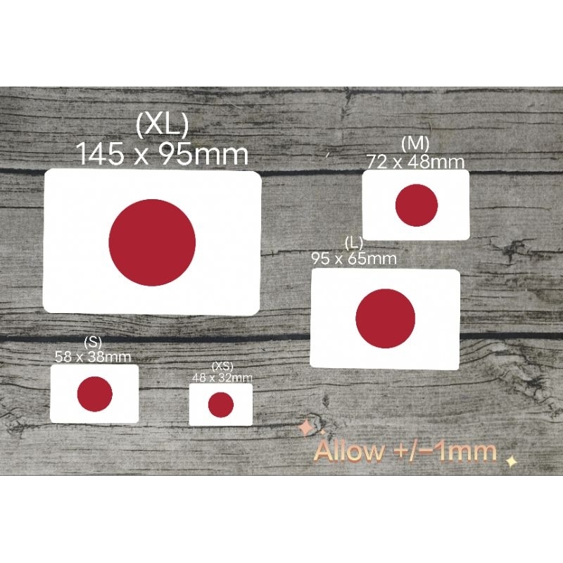 Waterproof Glossy Vinyl 🇯🇵 Japan 🇯🇵 National Flag Sticker (Free SG ...
