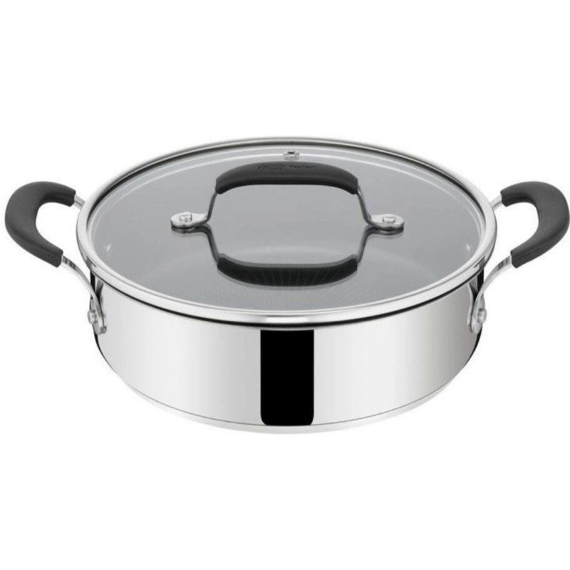 Tefal Home Cook Stainless Steel Shallow Pan 24cm with Lid | Shopee ...