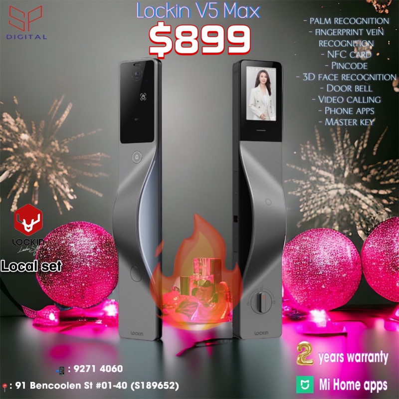 [ Local seller 🇸🇬 ] Lockin V5 Max with face , palm , vein recognition ...
