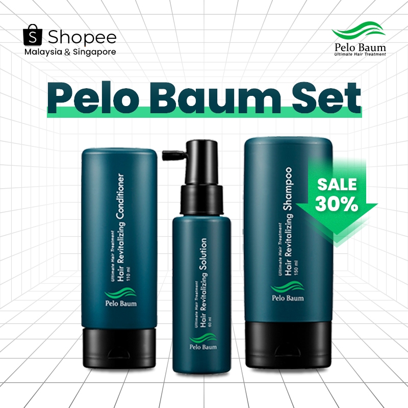 [Pelo Baum] Shampoo + Conditioner + Solution Set / Korea Hair Revitalizing / Hair Regrowth ...