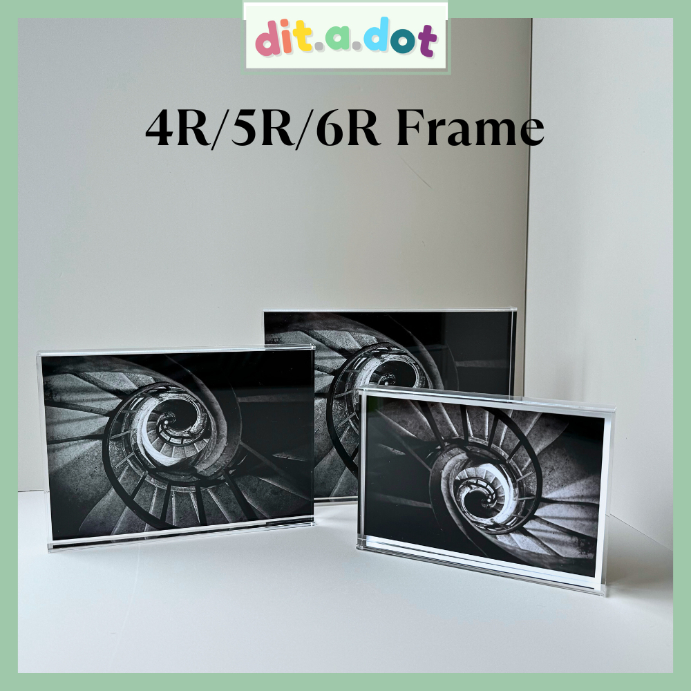 [SG] Ditadot 4R/5R/6R Clear Thick Acrylic Photo Frame Morden Picture ...