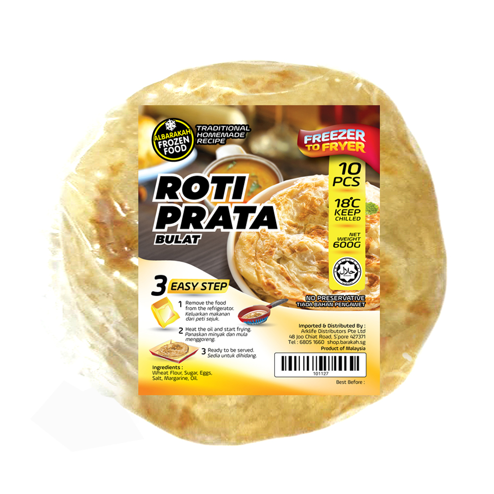 Al Barakah Frozen, Roti Prata Bulat, 10 pcs | Shopee Singapore