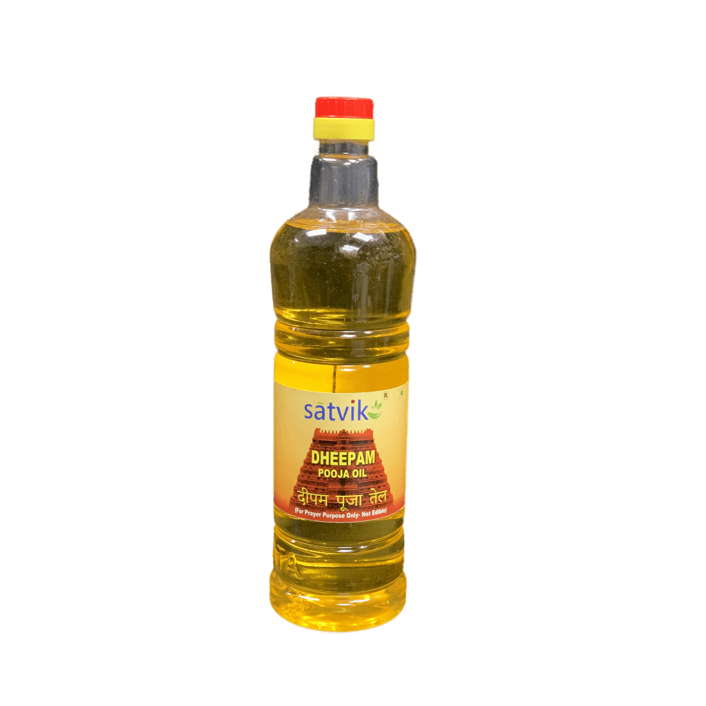 Satvik Dheepam Pooja Oil, Blend Of 5 Oils, Lamp oil for Prayer and ...
