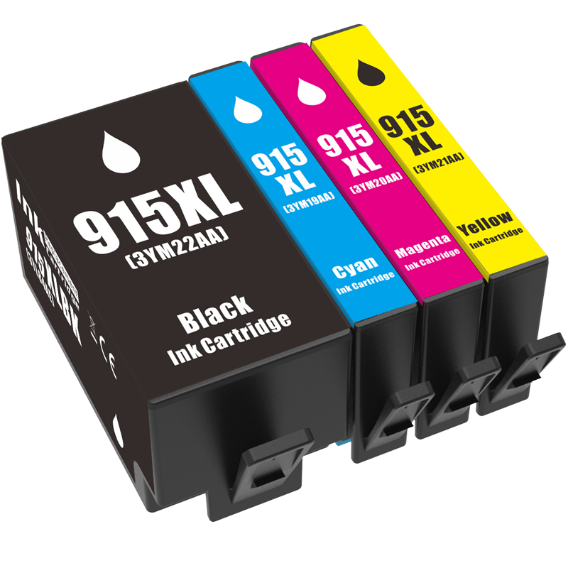 Replacement Dye Ink With Chips 915XL 915 XL Compatible Ink Cartridge ...