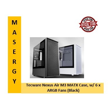 Tecware Nexus Air M3 MATX Case, w/ 6 x ARGB Fans (Black) | Shopee Singapore