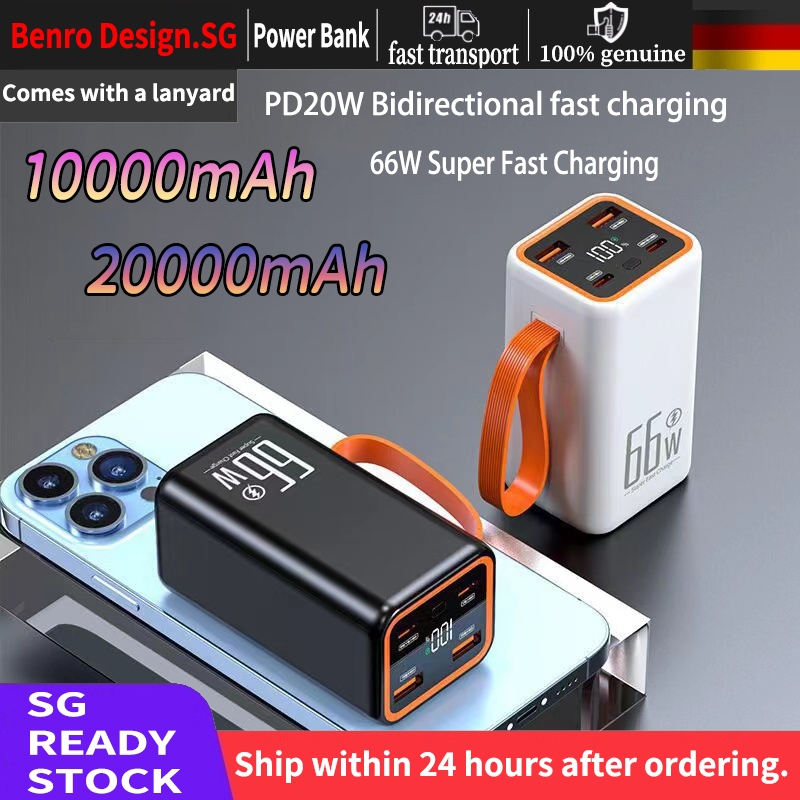🇸🇬【Ready Stock】30000mAh Power Bank Portable 66W Mini Power Bank Fast ...
