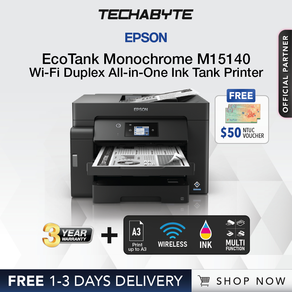 Epson ECOTANK M15140 | A3 Monochrome Wi-Fi Duplex All-in-One Ink Tank ...