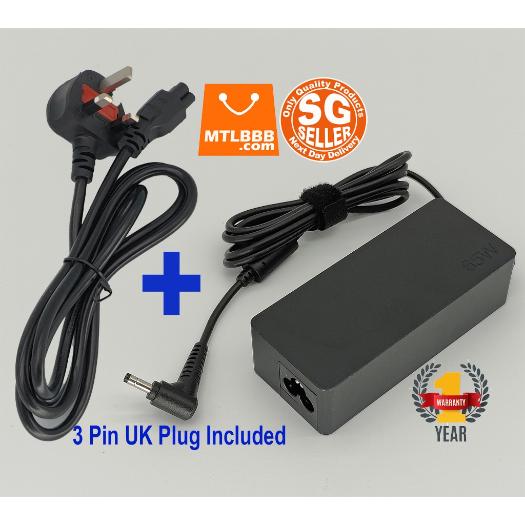 [LOCAL SELLER] Lenovo 20V 3.25A/ 2.25A 65W/45W Round Pin Power Adapter ...