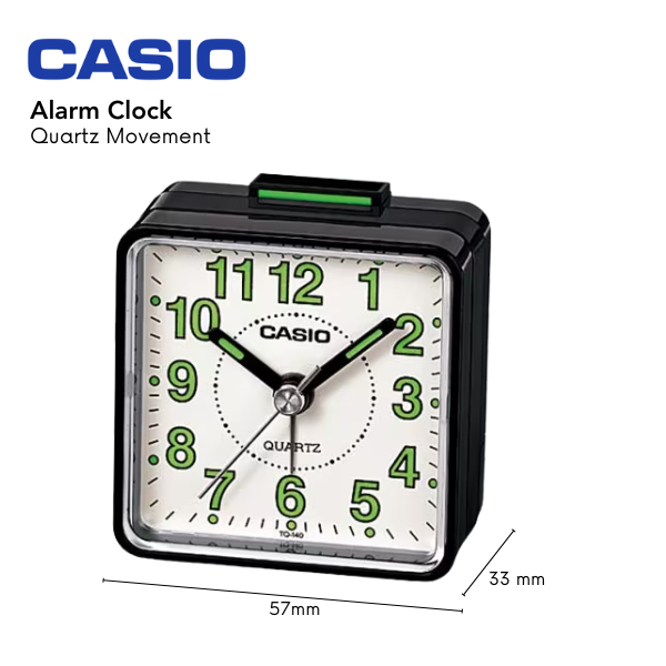 Casio Alarm Clock Quiet Movement Compact Size Loud Alarm Sound Glow In ...