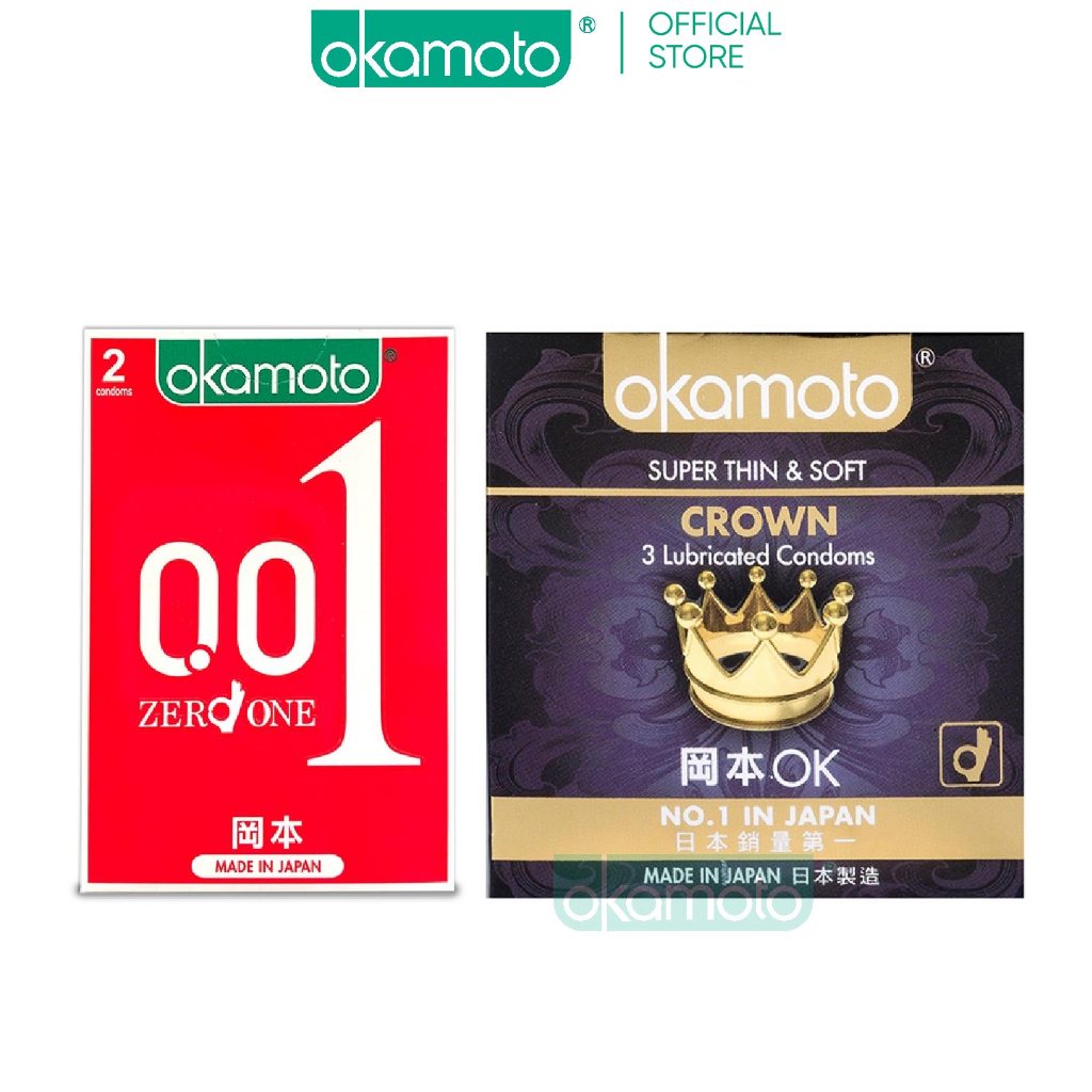 [Bundle of 2] Okamoto 001 Zero One 2s + Crown 3s | Shopee Singapore