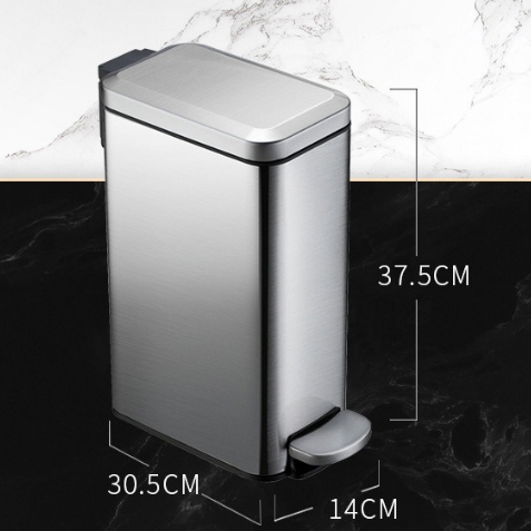 Stainless Steel Soft Closing Dustbin Trash Bin Rubbis With Foot Pedal ...