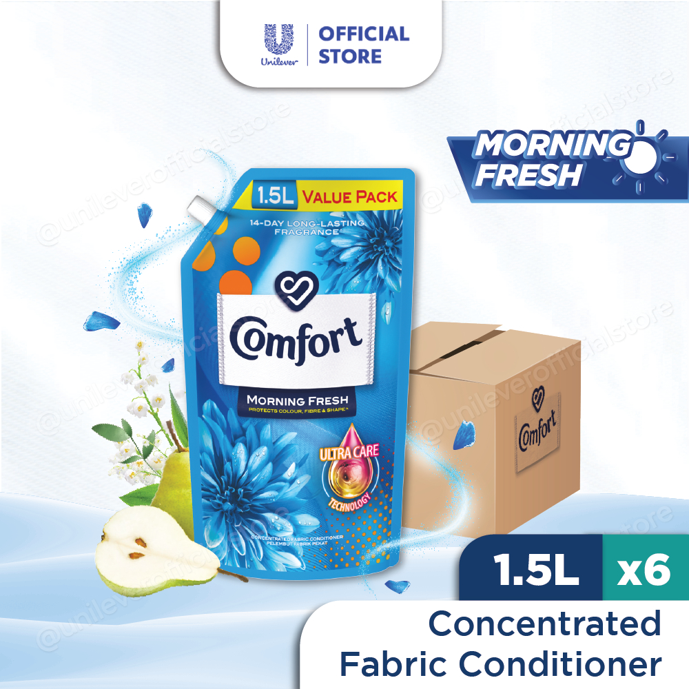 [Bundle of 6 Refill] Comfort Fabric Softener Morning Fresh/Blossom ...