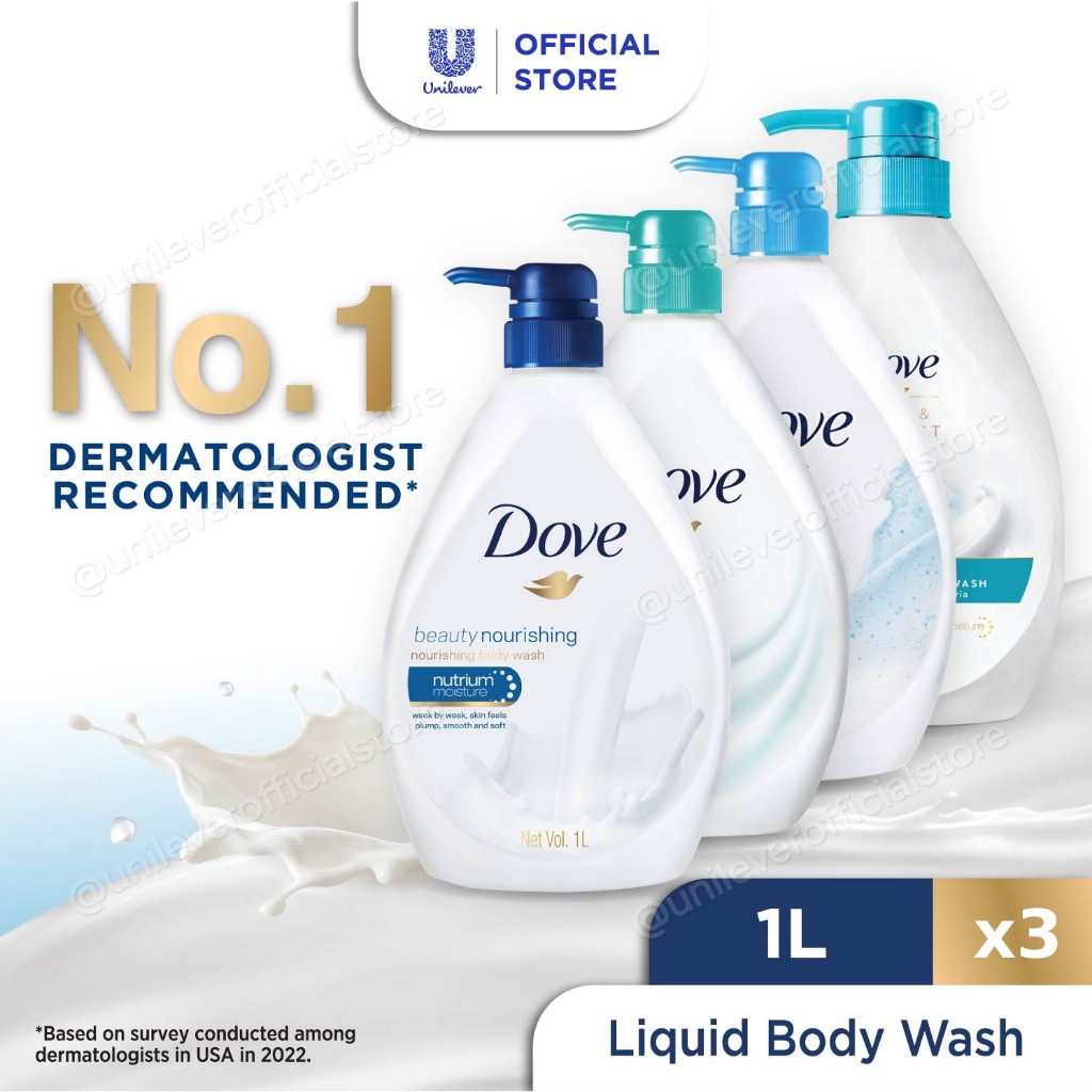 [Bundle of 3] Dove Body Wash 1L | Shopee Singapore