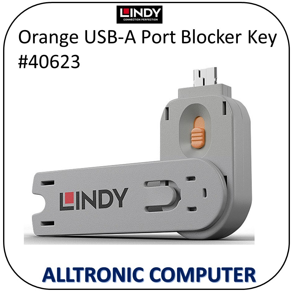 Lindy USB Blocker Type A Key Only Orange P/N: 40623 | Shopee Singapore