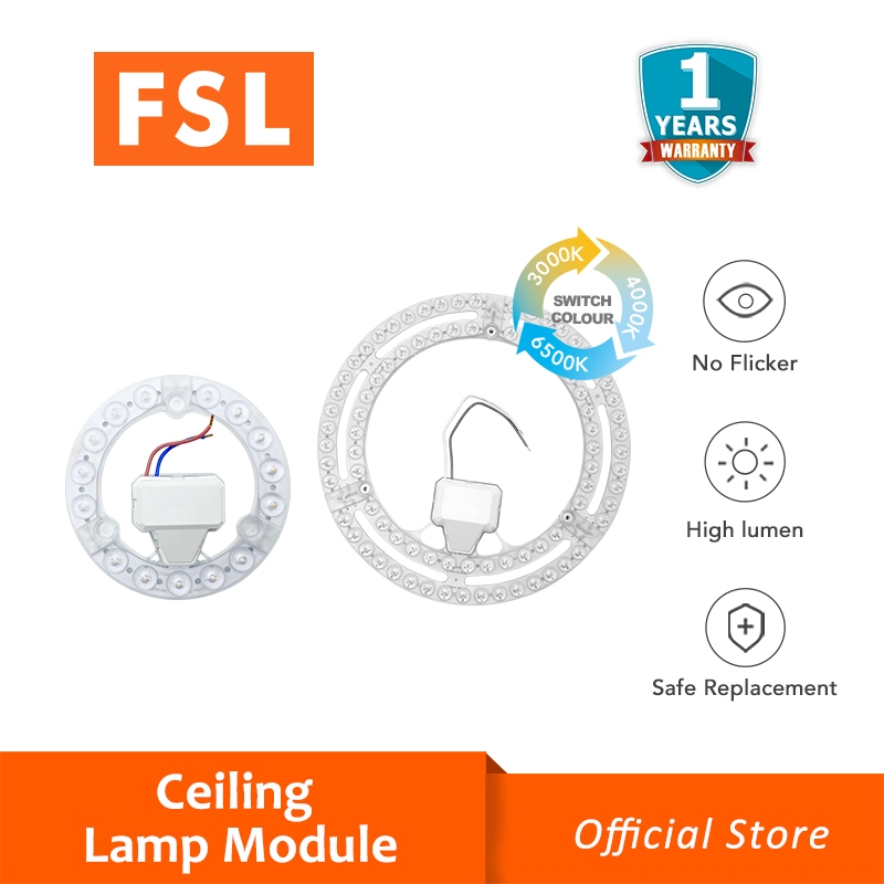 【SG Stock】FSL Brand LED Module Chip Board High Power 36W 3 Color/13W ...
