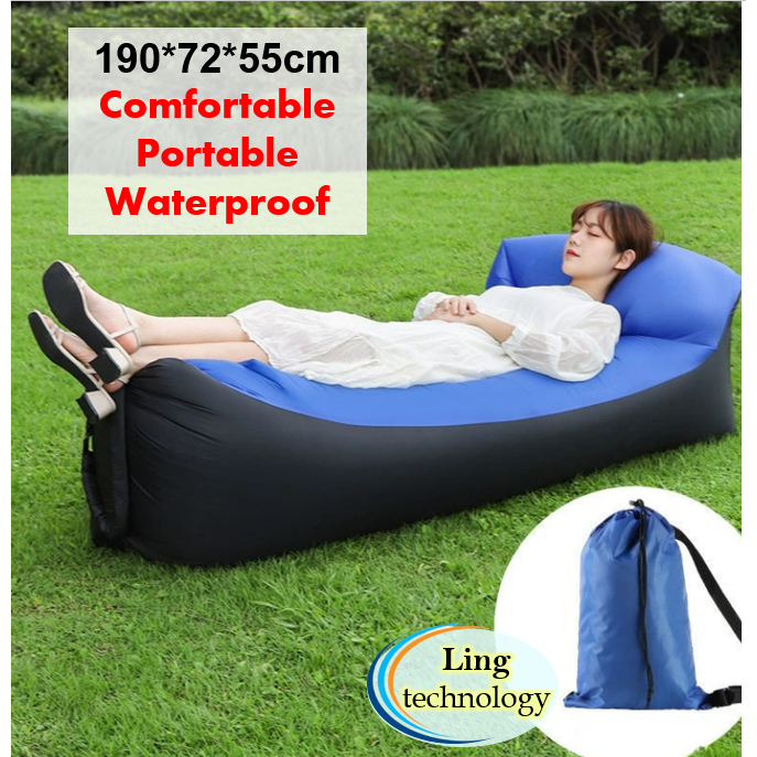 Inflatable Sofa waterproof Portable Outdoor Beach Air Sofa Inflatable ...