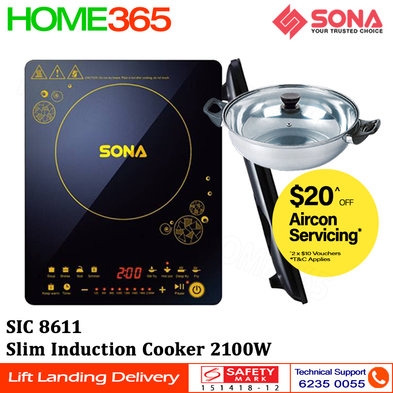 (PRE-ORDER) Sona Slim Induction Cooker SIC 8611 | Shopee Singapore