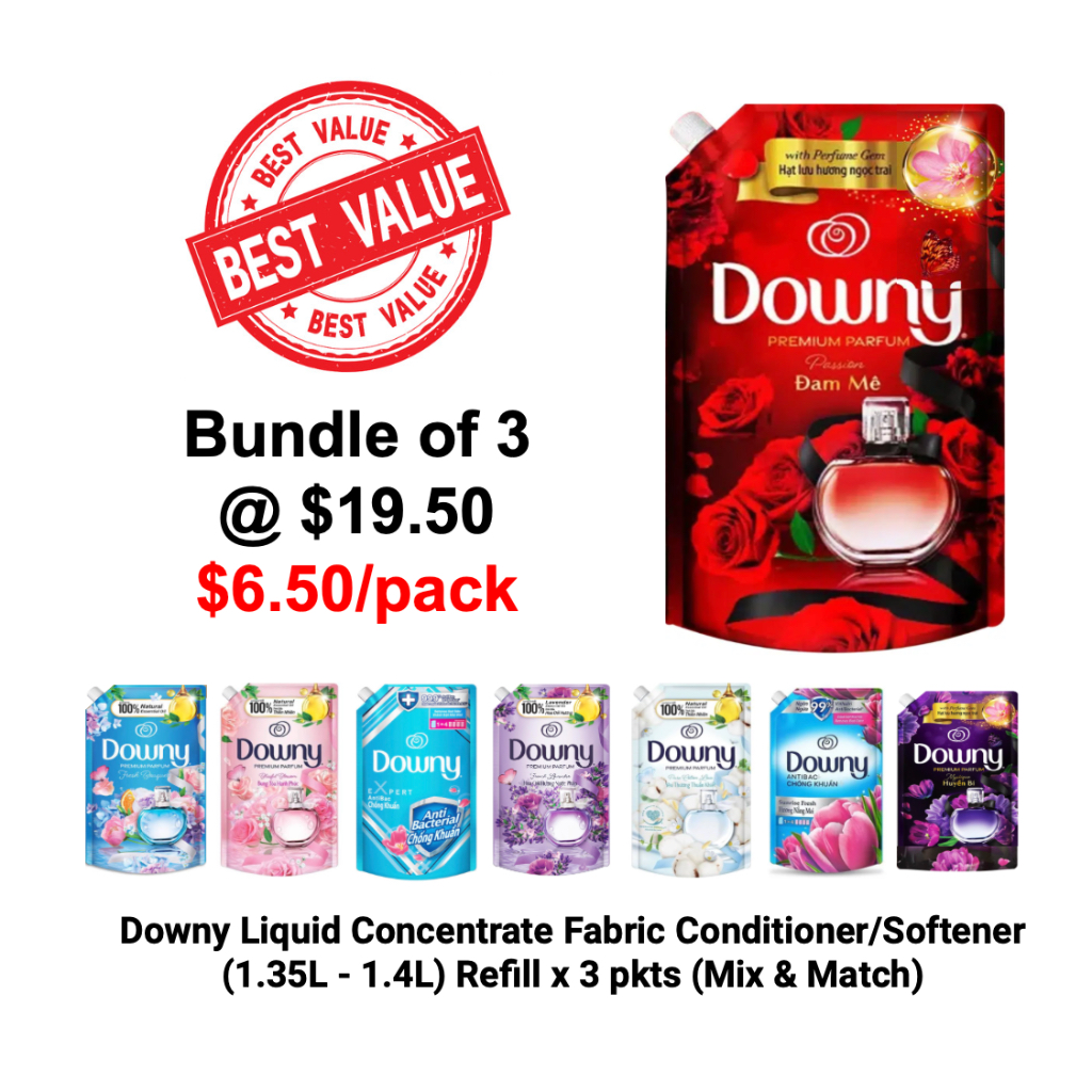 Downy Liquid Concentrate Fabric Conditioner Refill Bundle Pack x 3 ...