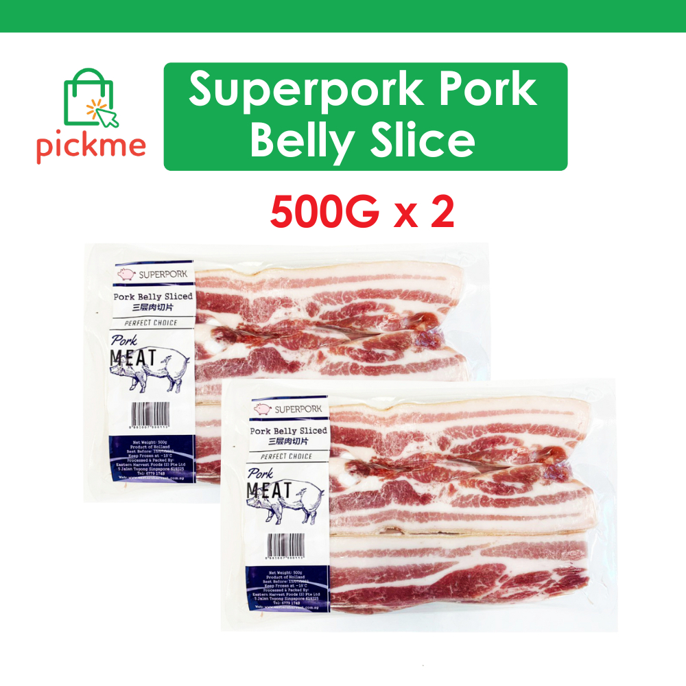 [Bundle of 2] Superpork Pork Belly Slice 1.2cm [500g X 2] - Frozen ...