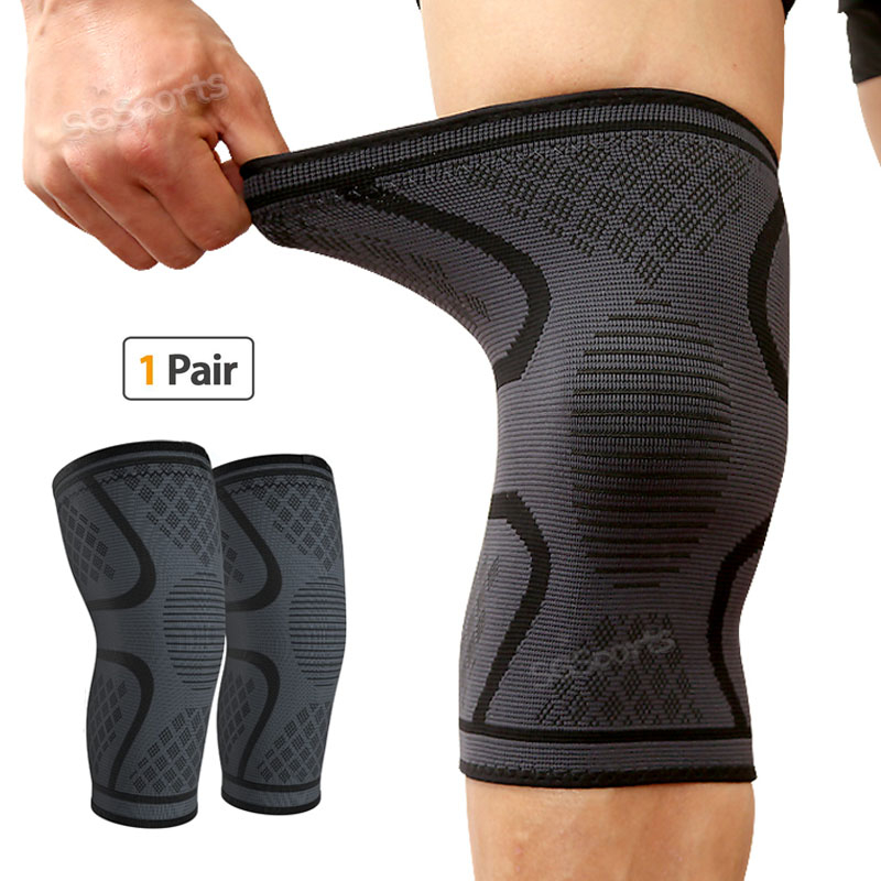 Compression Knee Guard Breathable Anti Slip Elastic Knees Brace Support ...