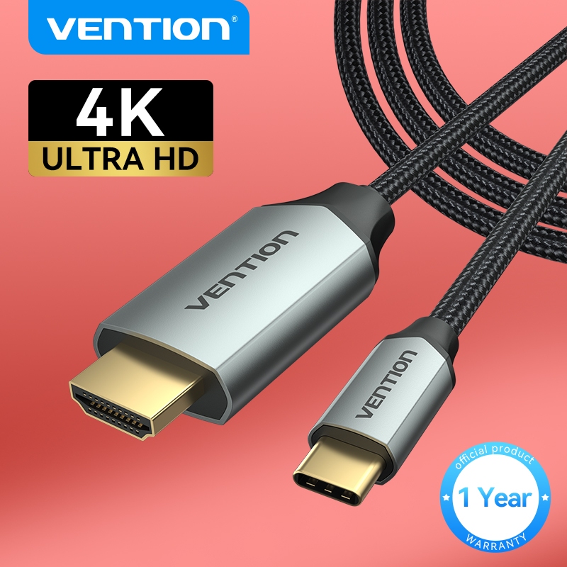 Vention Type C To HDMI Cable 4K 60HZ HDMI Converter USB C HDMI Cable | Shopee Singapore