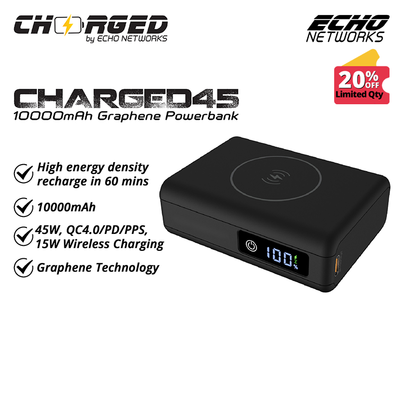 SIMPLY 10000mAh Graphene Powerbank | Max 45W QC4.0,3.0, 15 W Max ...