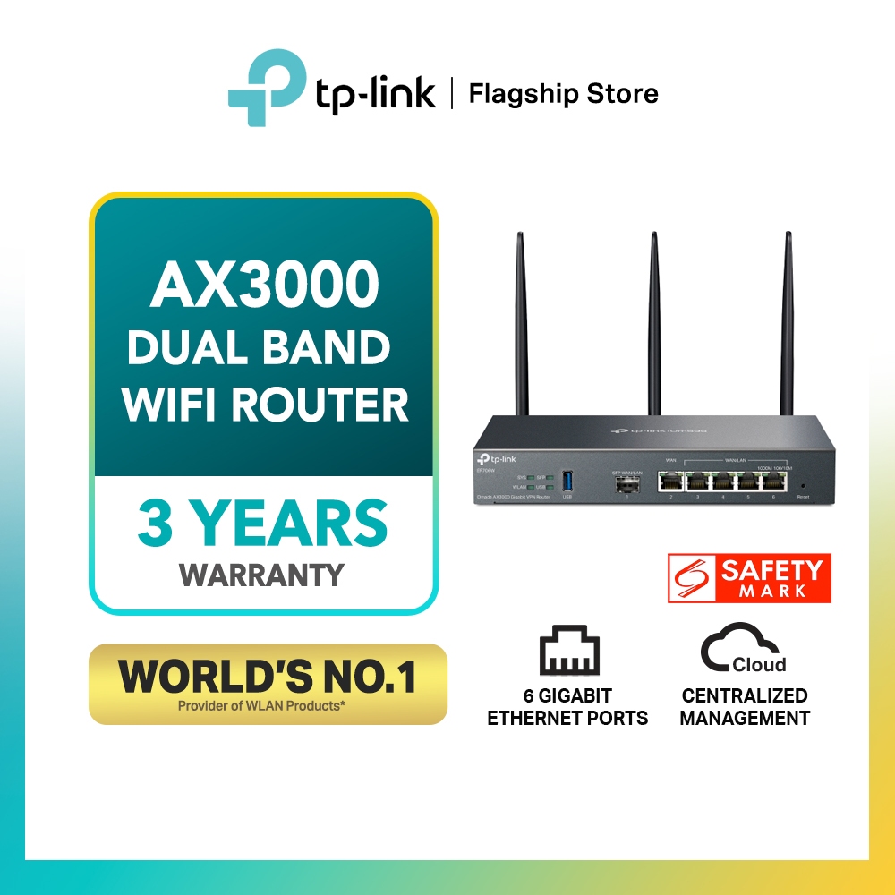 TP-Link Omada AX3000 ER706W Gigabit Dual-band Wi-Fi VPN Router | Omada ...