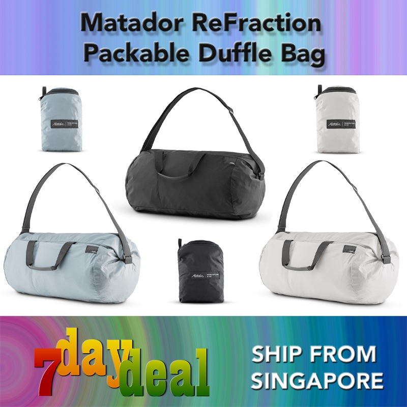 Matador ReFraction Packable Duffle Bag (Black / Blue / White) | Shopee ...