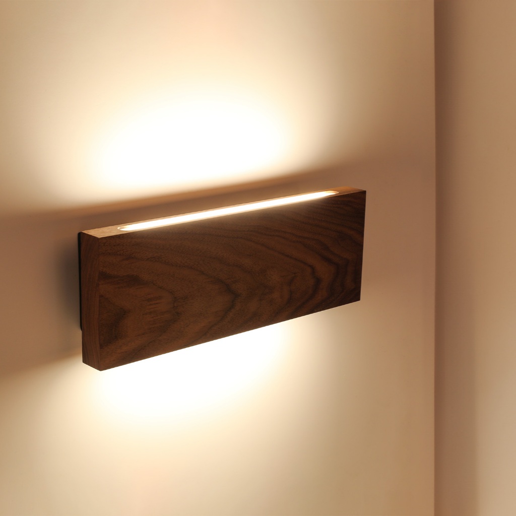 Moongkle-LINEAR Wall Wood Light Indoor Walnut Oak KOREA Handemade ...