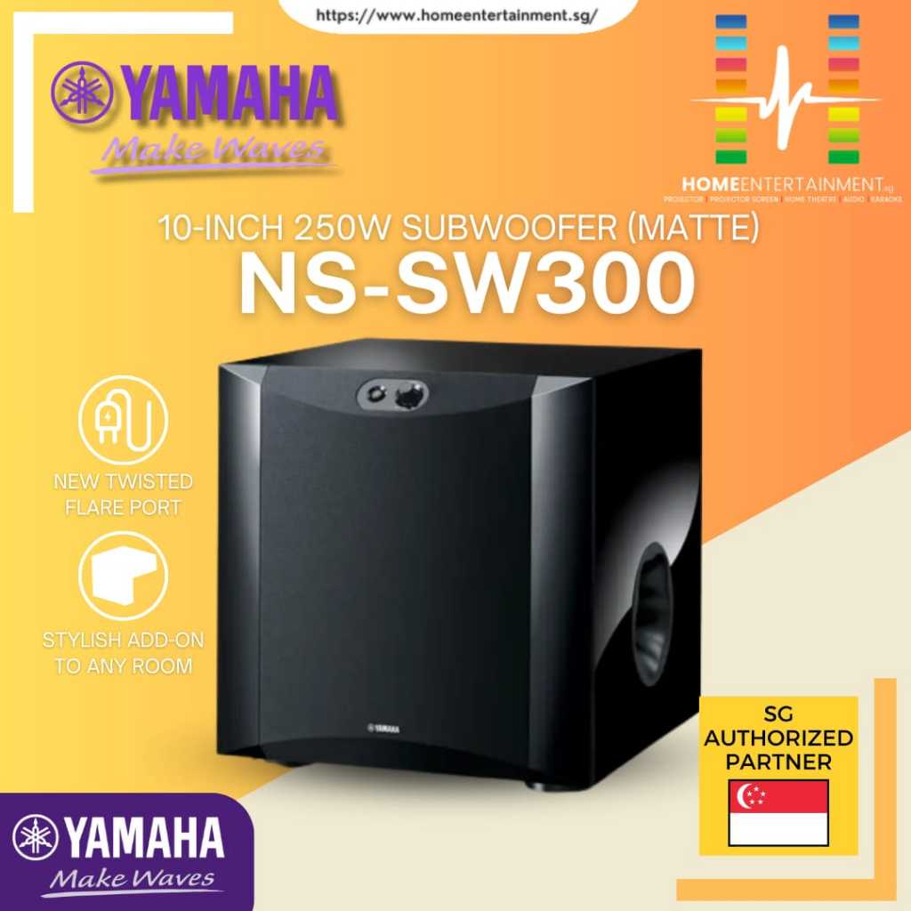 YAMAHA NS-SW300 BLACK 10" 250W SUBWOOFER SYSTEM | Shopee Singapore