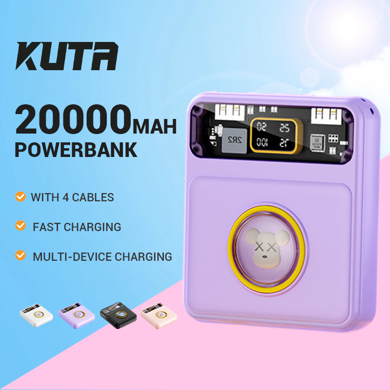 KUTA 20000mAh Powerbank Cute Doll Transparent design Fast Charging With ...