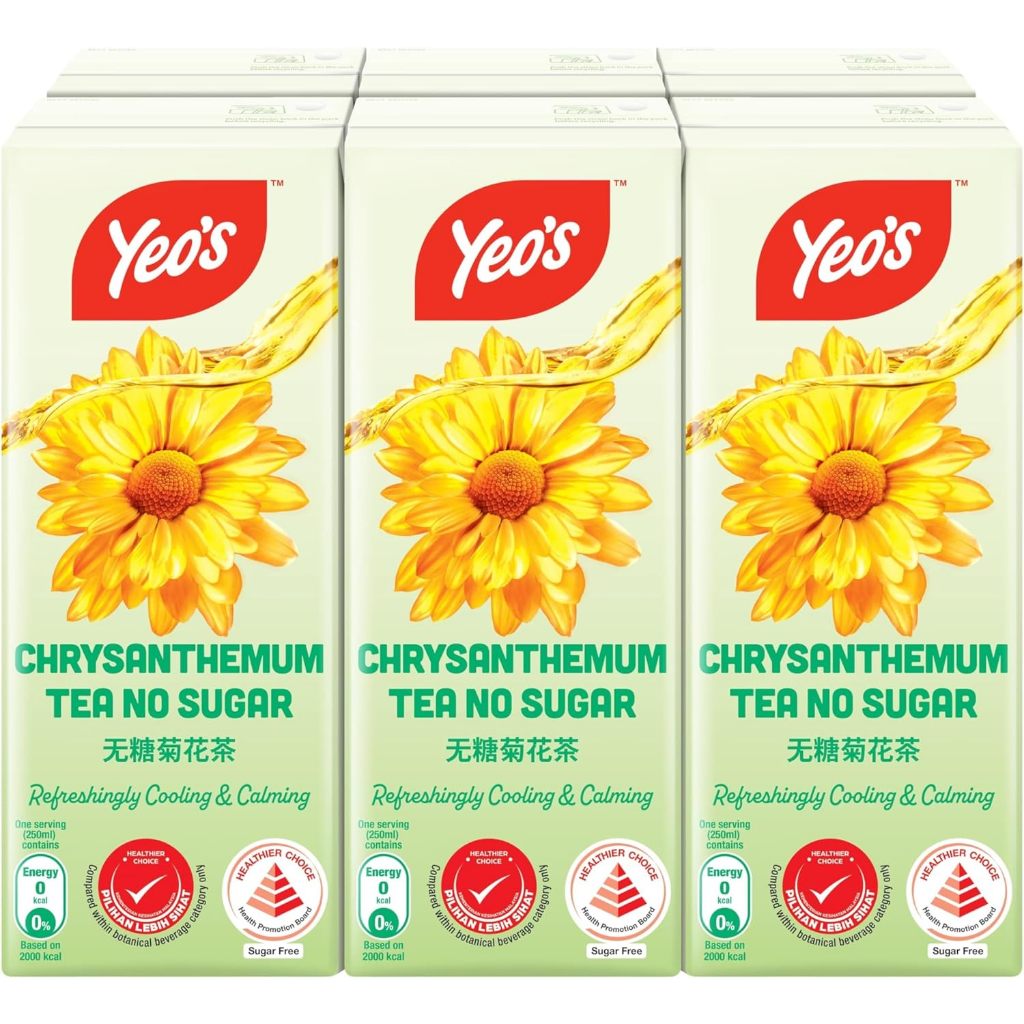 Yeo's Chrysanthemum Tea No Sugar Packet Drink 250ml (Pack of 6)/Yeo's ...