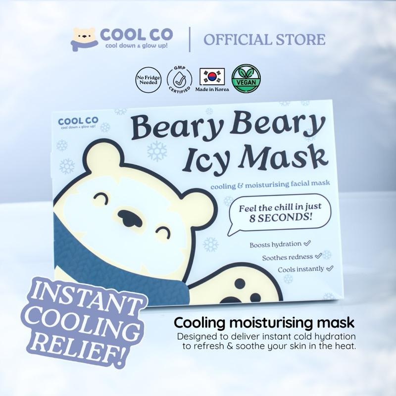 Coolco’s Beary Beary Icy Mask - Cooling moisturising mask (1 Box x 5 ...