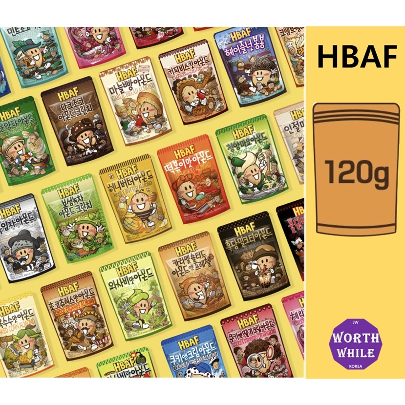 HBAF, Honey Butter Almond +22 Flavor /Lowest Price 100g~130g /Korean ...
