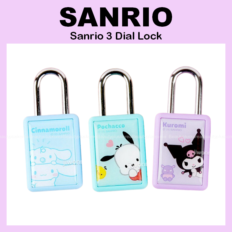 [SANRIO] Sanrio Characters 3 Dial Lock (Cinnamoroll / Pochacco / Kuromi ...