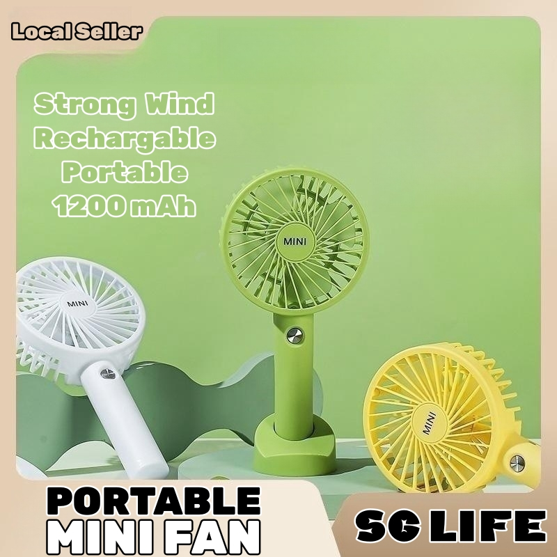 【SG Stock】Mini Pocket Fan Portable Fan USB Rechargeable Handheld fan ...