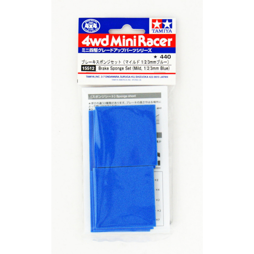 Brake Sponge Set (Mild 1/2/3mm Blue) Tamiya Mini 4WD 15512 | Shopee ...