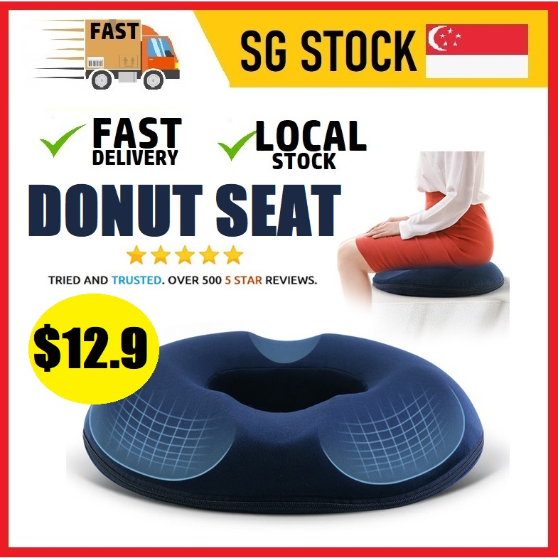 Memory Foam Seat Cushion Donut Shape Orthopedic ( o seat) | Shopee ...