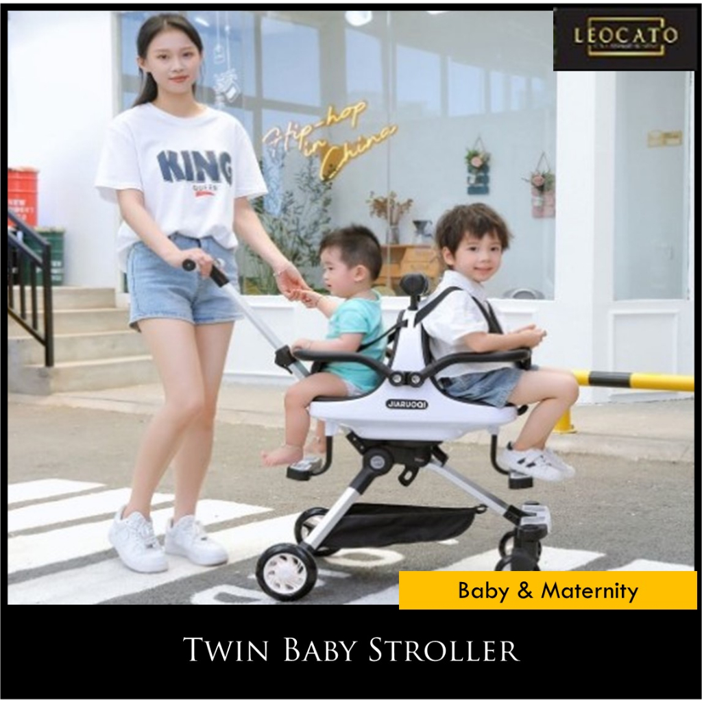 Lightweight Twin Baby Stroller Foldable Twin Baby Stroller | Shopee ...